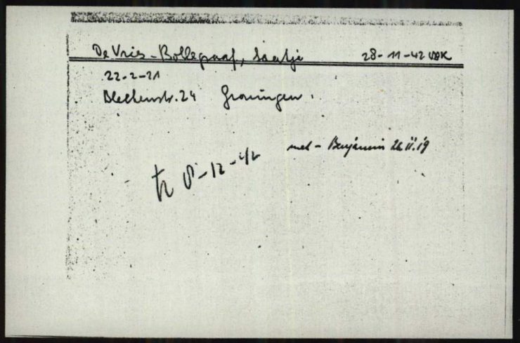 Benjamin de Vries – Joods Groningen